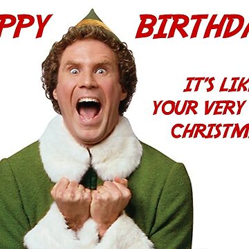 "Happy birthday elf" Greeting Card for Sale by mariatorg | Redbubble