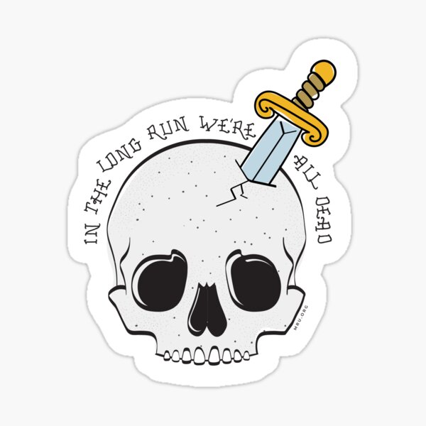 "MRU Long Run Skull" Sticker for Sale by Marginal Revolution University ...