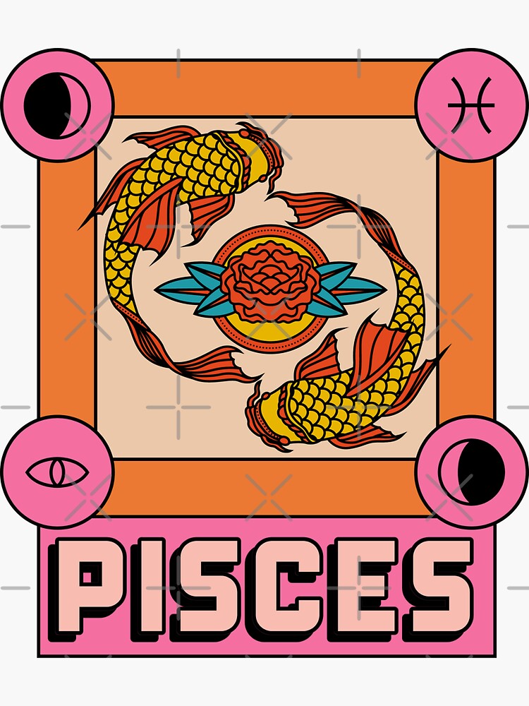 "Pisces" Sticker for Sale by byadamgibson | Redbubble