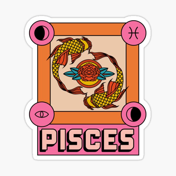 "Pisces" Sticker for Sale by byadamgibson | Redbubble