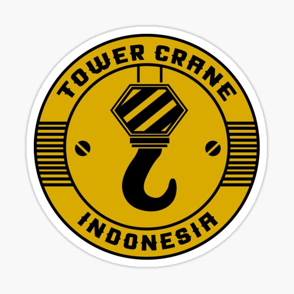 "Tower Crane Indonesia " Sticker by damnoverload | Redbubble