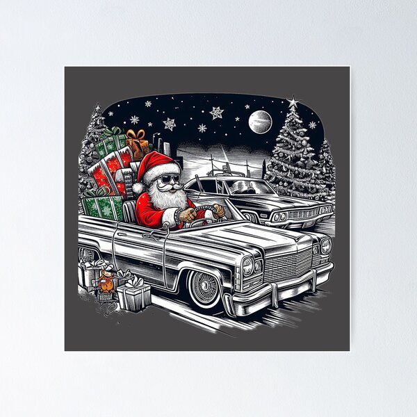 "Lowrider Santa this Christmas with presents Christmas tree and wicked ...