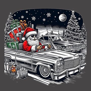 "Lowrider Santa this Christmas with presents Christmas tree and wicked ...