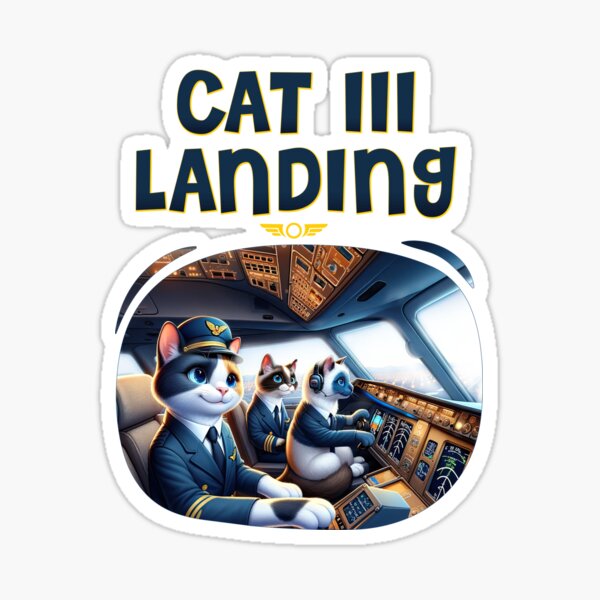 "Aviation Pilot CAT III Landing Illustration" Sticker for Sale by ...