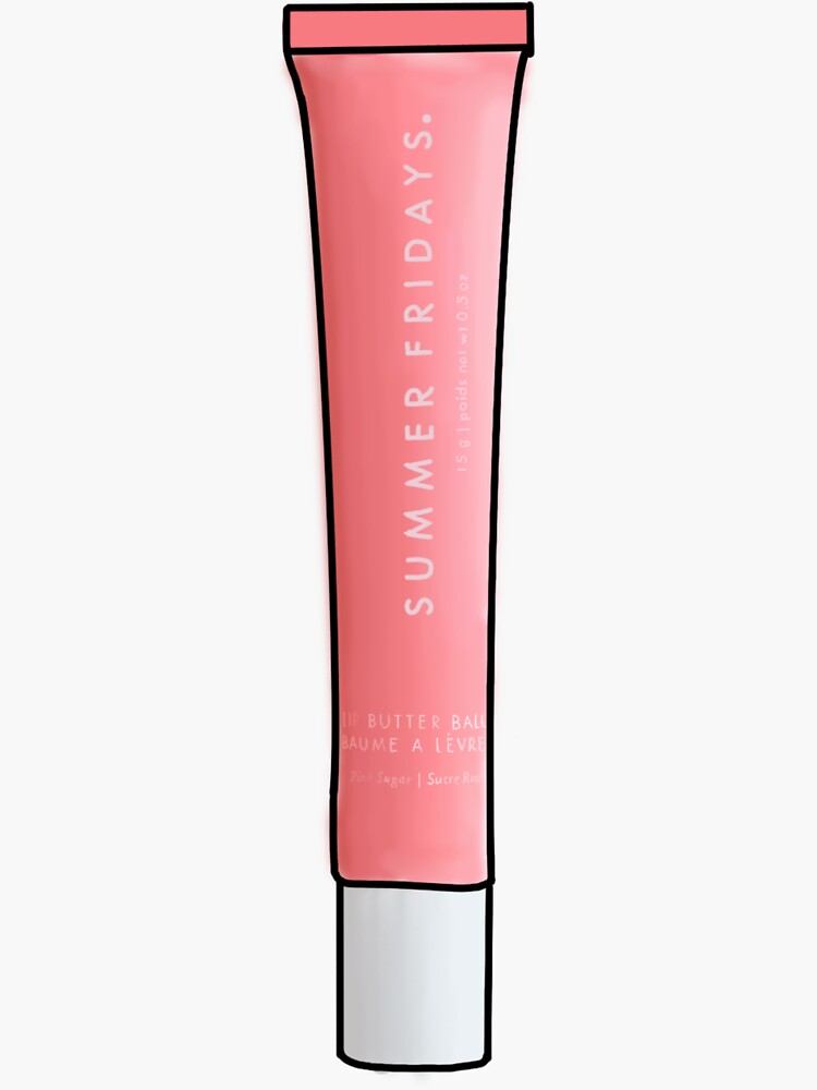 "Summer Fridays Lip Butter Balm - Pink Sugar" Sticker for Sale by ...