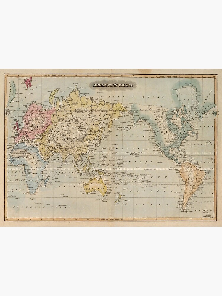 "Vintage Map of The World (1823)" Poster by BravuraMedia | Redbubble