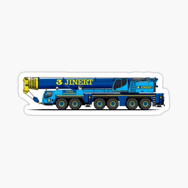 "Mobile Crane 32" Sticker for Sale by Heavy Machinery | Redbubble