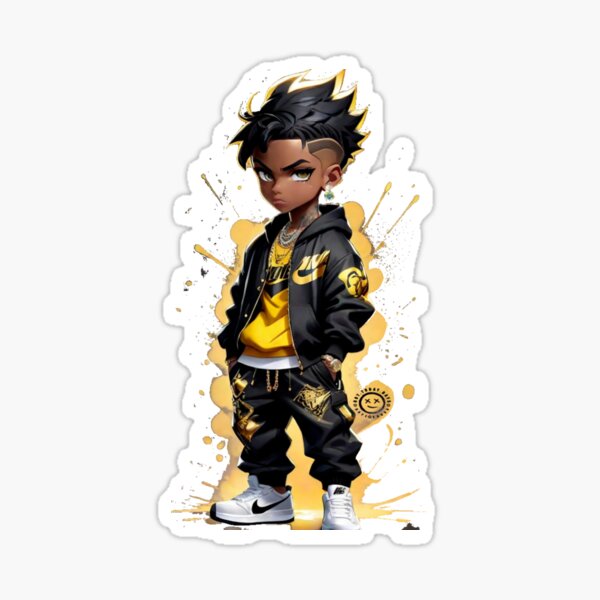 "Hip-Hop Anime Character" Sticker for Sale by 13th1rt3en | Redbubble