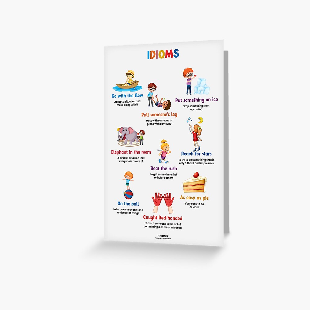 "English Idioms - 1, English Vocabulary " Poster for Sale by KriRon-Edu ...