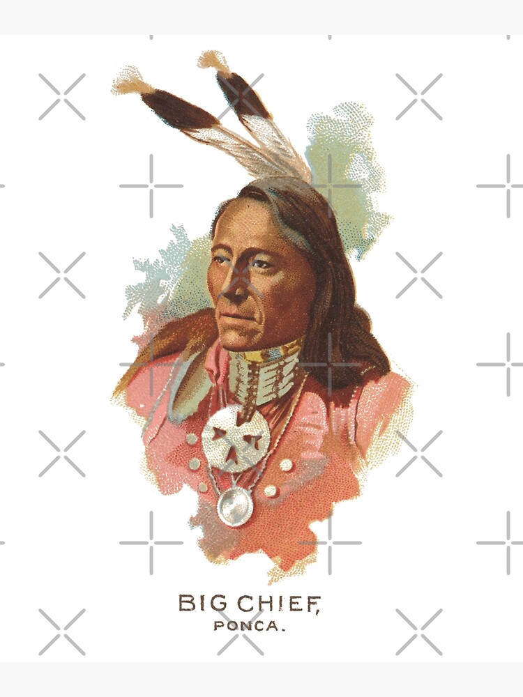 "Native American Indian Chief Standing Bear Big Chief Ponca" Art Print ...