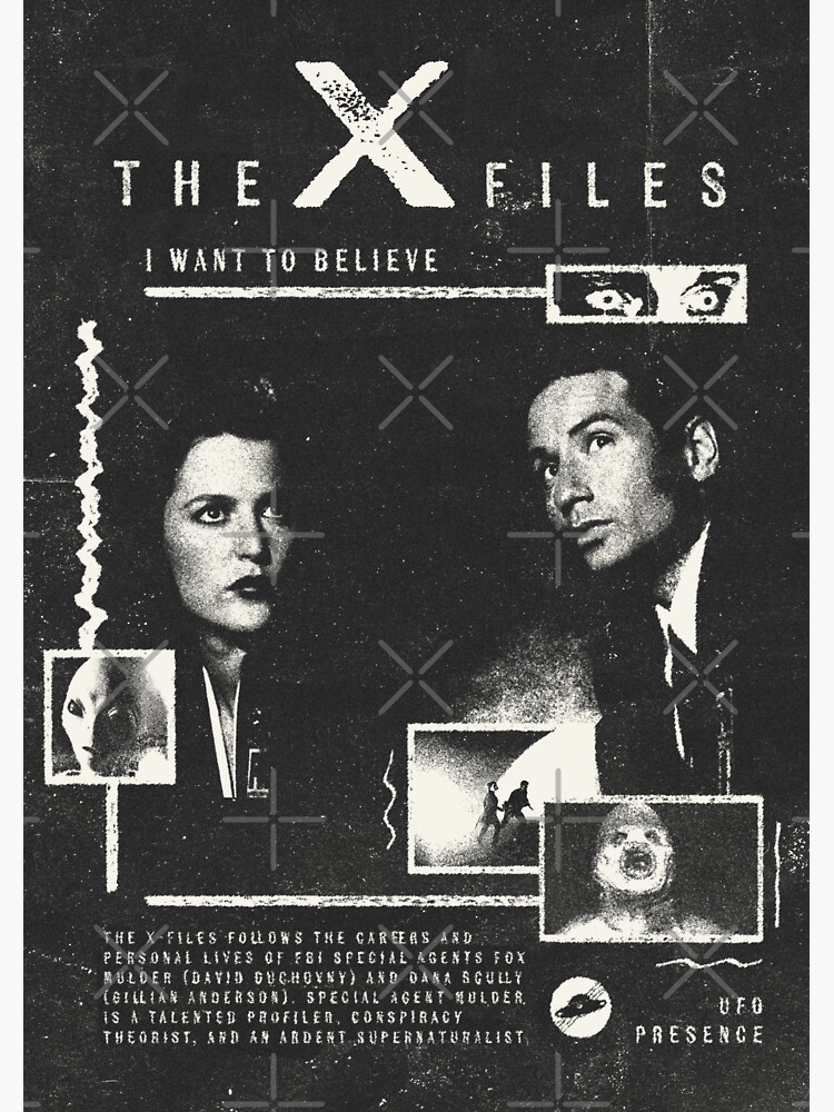 "the X-files design poster" Sticker for Sale by MellyCraftsArt | Redbubble