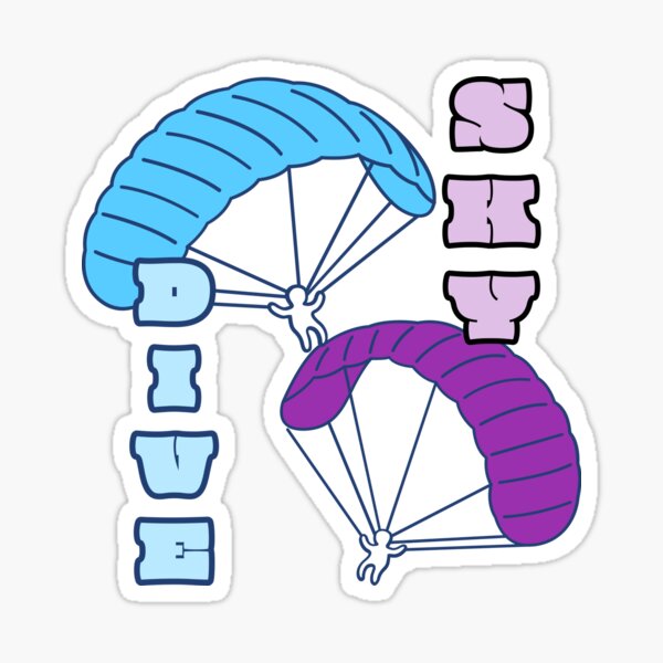 "sky dive" Sticker for Sale by zzzozzo | Redbubble