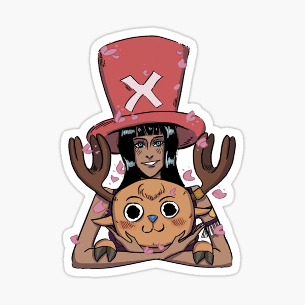 "Nico Robin and Tony Tony Chopper from One piece" Sticker for Sale by ...