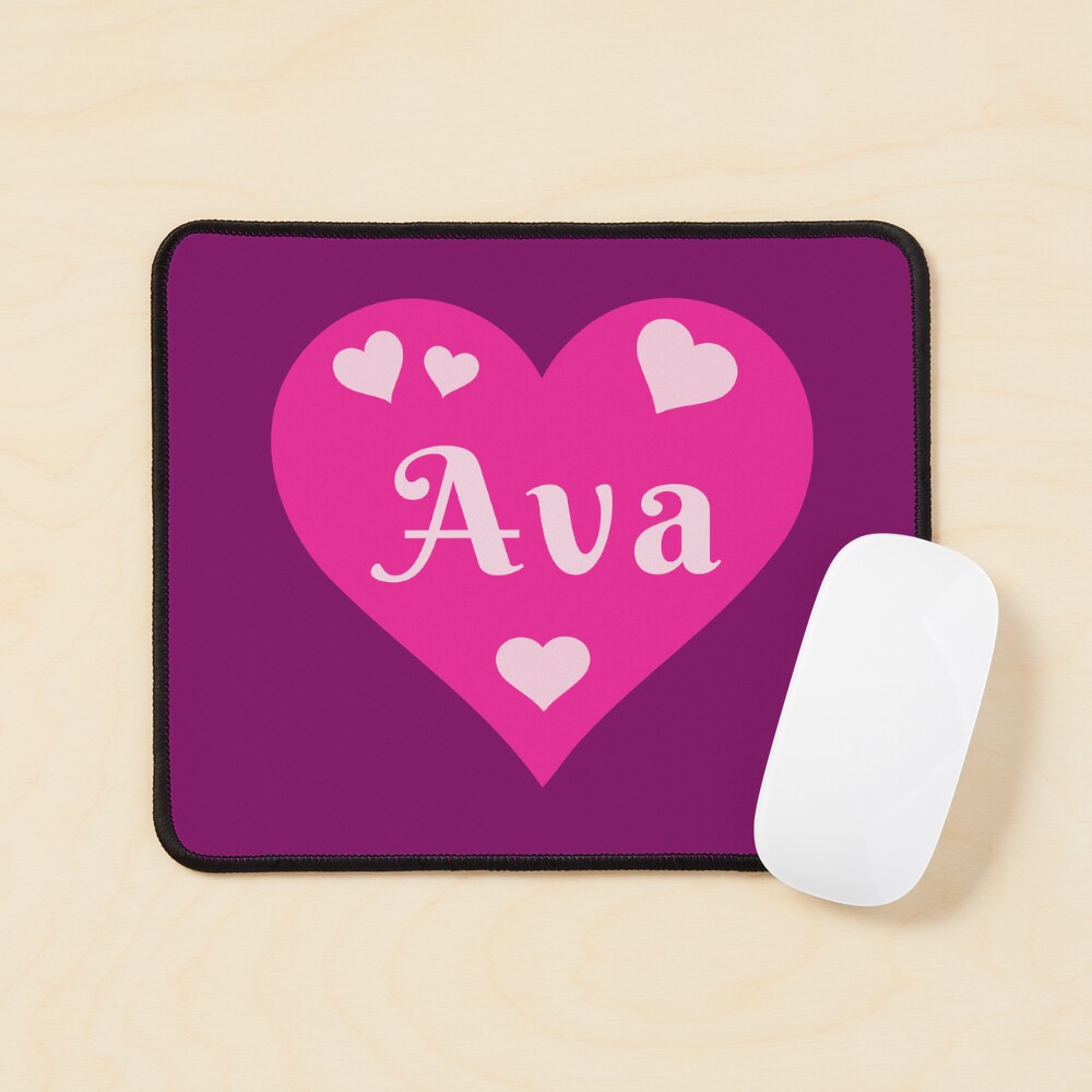 "Ava Name Pink Heart " Sticker for Sale by jeallan | Redbubble