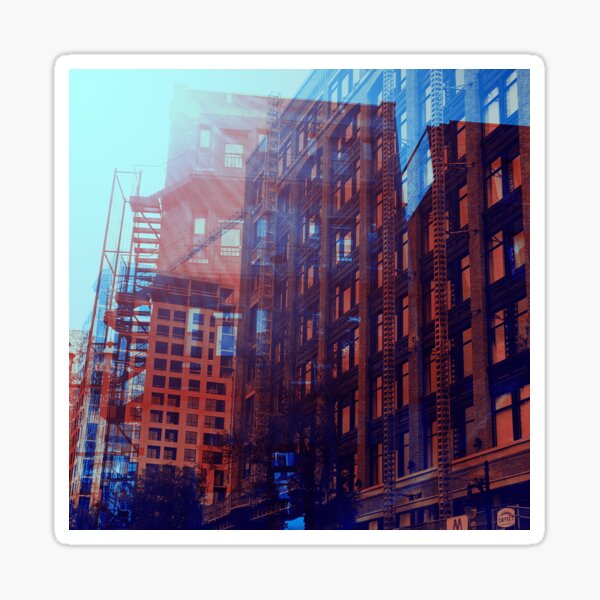 "Buildings Buildings Buildings" Sticker by debschmill | Redbubble