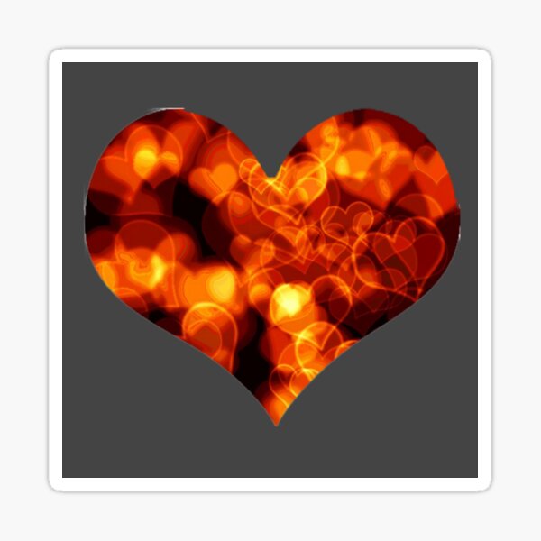 "Fire heart" Sticker for Sale by Teneriffe | Redbubble