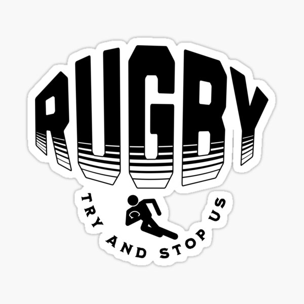 "rugby" Sticker for Sale by Graffik-Peeps | Redbubble