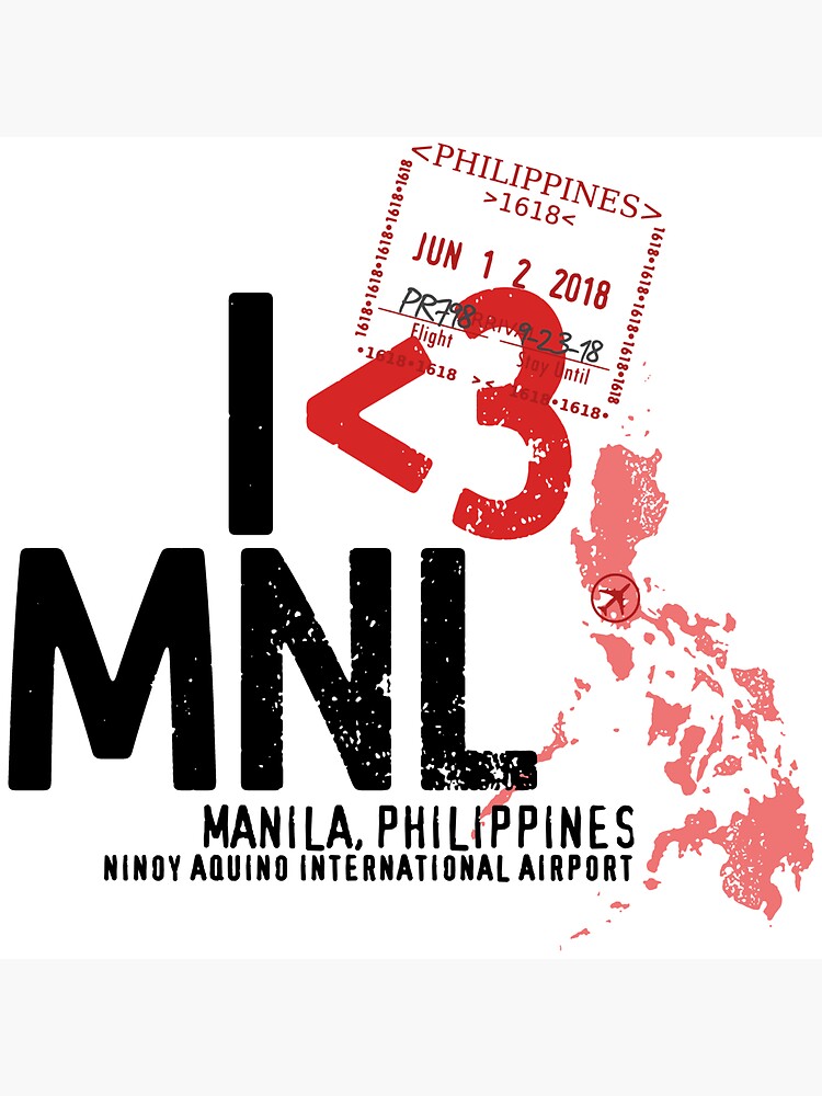 "I ♥ Manila (MNL) Aviation Stamp" Sticker for Sale by seav | Redbubble