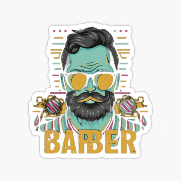 "Barber" Sticker for Sale by Rostyslav Tarasenko | Redbubble