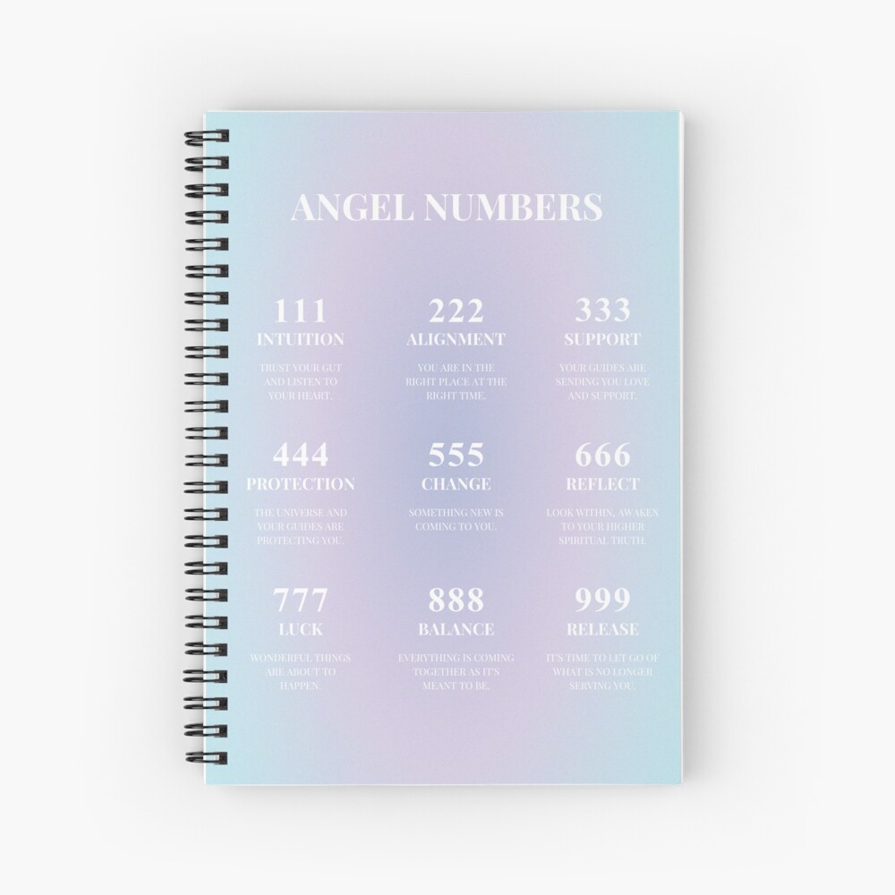 "Angel Numbers Chart Purple Blue Aura Gradient" Sticker for Sale by ...