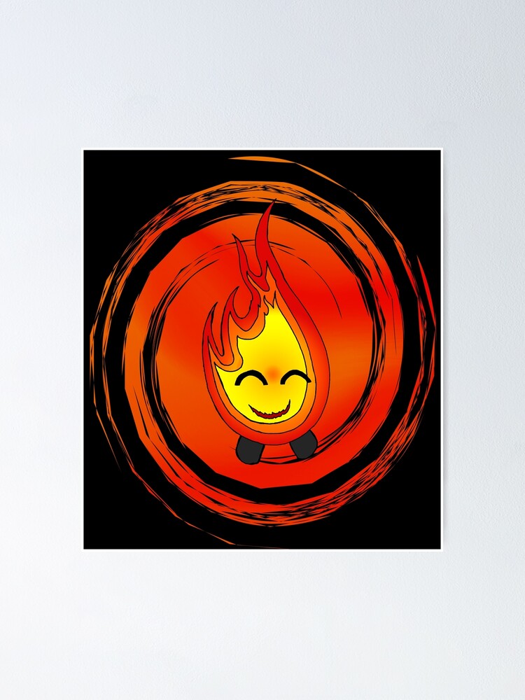 "Fire Friend V2" Poster for Sale by Flame-Ashsword | Redbubble