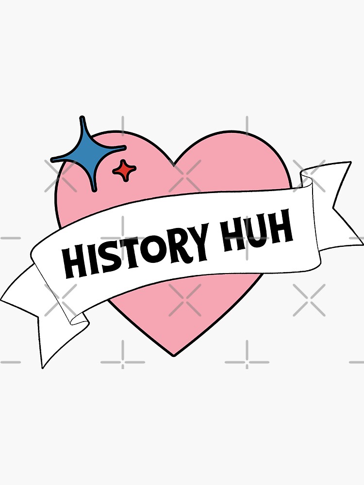 "Red White and Royal Blue History Huh Heart" Sticker for Sale by ...