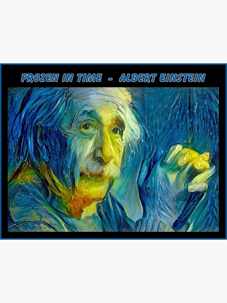 "ALBERT EINSTEIN : Vintage Frozen in Time Painting Print." Poster by ...