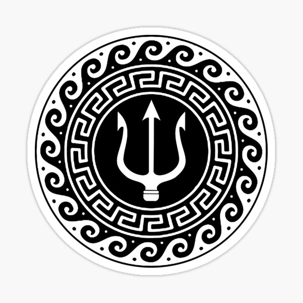 "The Symbol of Poseidon: The God of the Seas" Sticker for Sale by ...