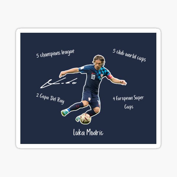 "Luka Modric Illustration" Sticker for Sale by BarkleysDesign | Redbubble