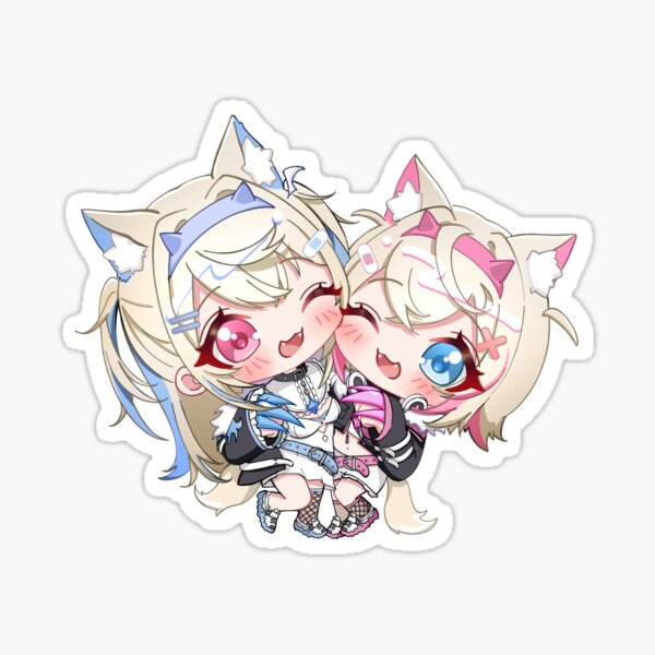 "HoloAdvent FuwaMoco" Sticker for Sale by Shizuen | Redbubble