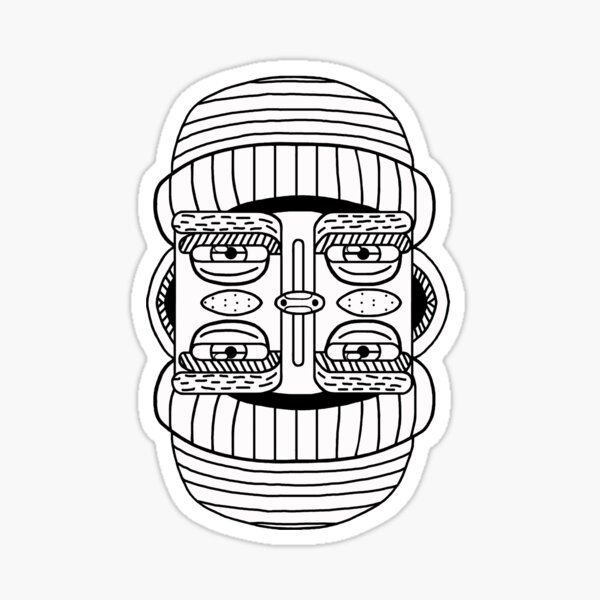"Two Faced" Sticker by Carla-Jac | Redbubble