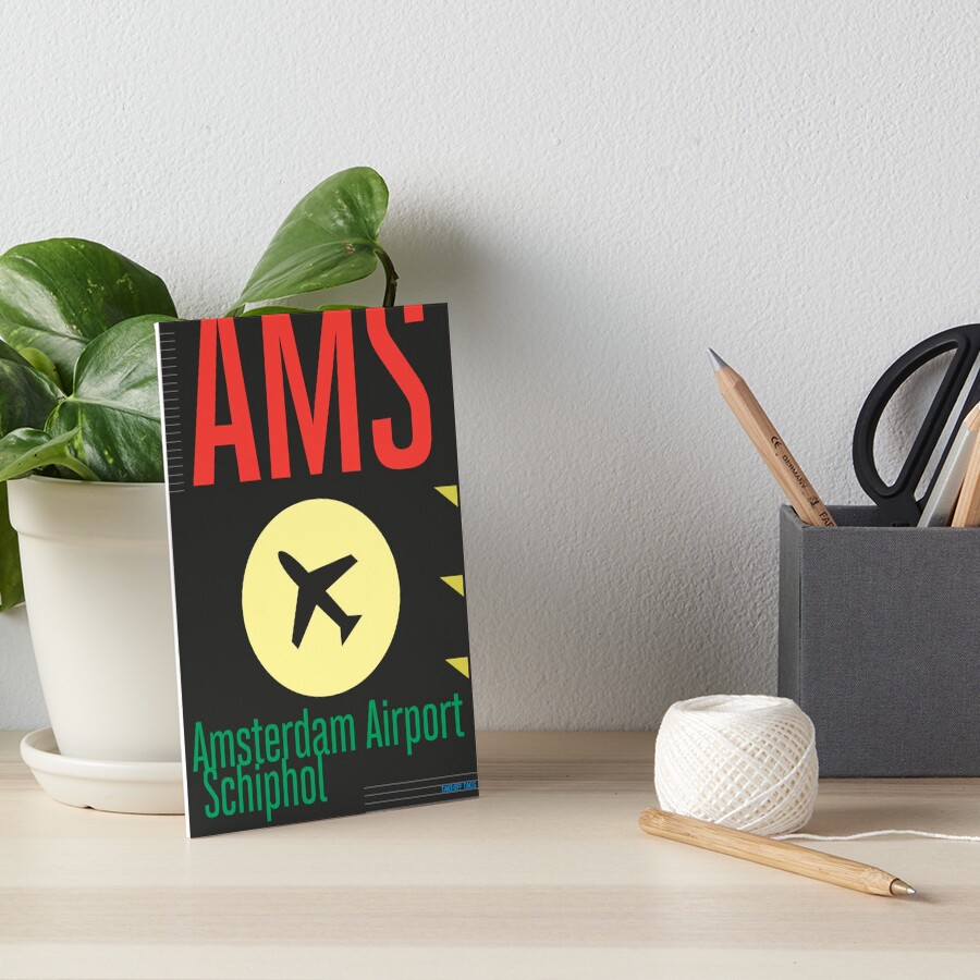 "AMS Amsterdam airport Schiphol" Art Board Print for Sale by Aviators ...