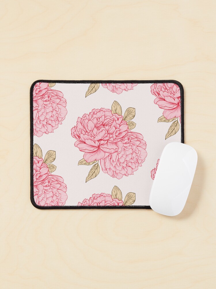 "Pink Peonies" Mouse Pad for Sale by LauraOConnor | Redbubble