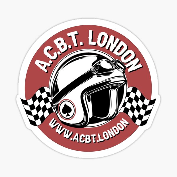 "ACBT London Classic helmet" Sticker for Sale by ACBTLondon | Redbubble