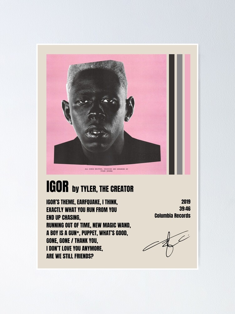 "IGOR " Poster for Sale by musiclover999 | Redbubble