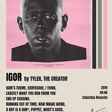 "IGOR " Poster for Sale by musiclover999 | Redbubble