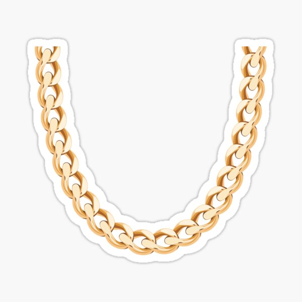 "Gold Chain" Sticker for Sale by DocDesigns | Redbubble