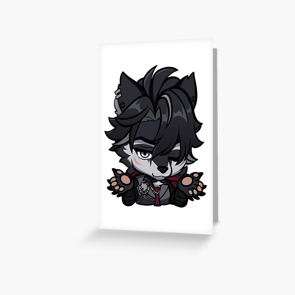 "Chibi Wolf Wriothesley" Sticker for Sale by DeebyFeeby | Redbubble