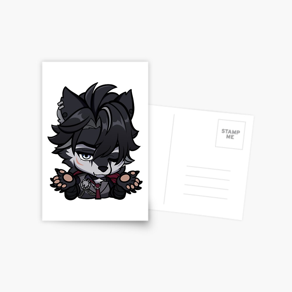 "Chibi Wolf Wriothesley" Sticker for Sale by DeebyFeeby | Redbubble