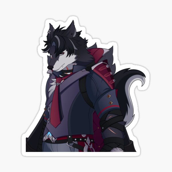 "Wolf Wriothesley" Sticker for Sale by DeebyFeeby | Redbubble