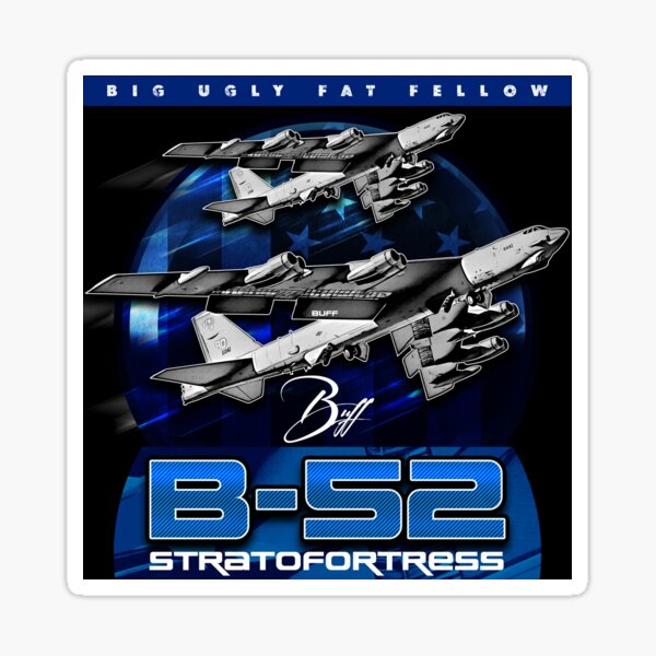 "B-52 Stratofortress U.S. long-range heavy bomber" Sticker for Sale by ...