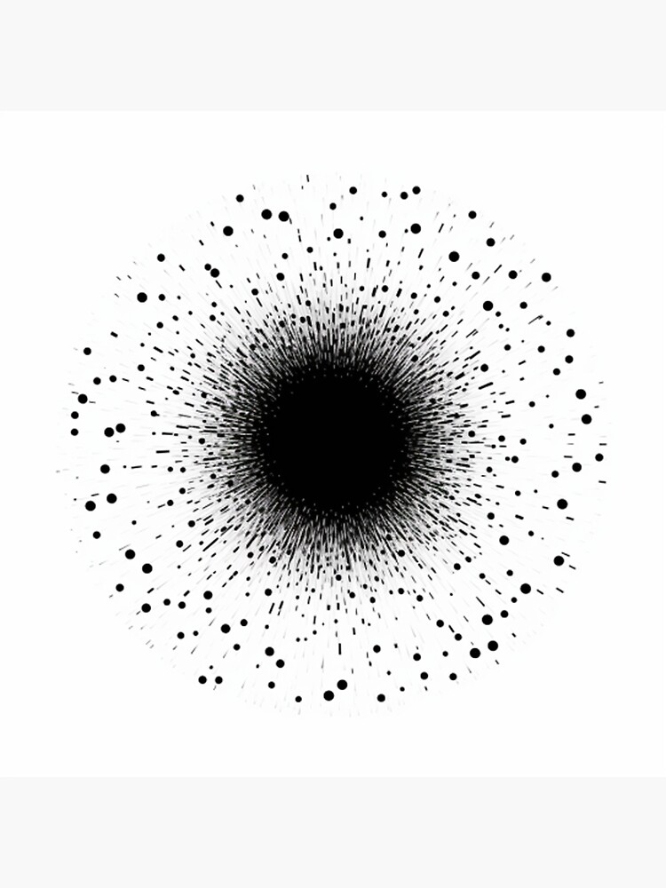 "A black dot on white background art" Sticker for Sale by lineblock | Redbubble