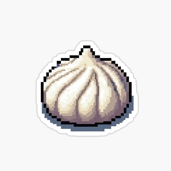 "Dumpling Pixel Art" Sticker for Sale by QuickSticker | Redbubble