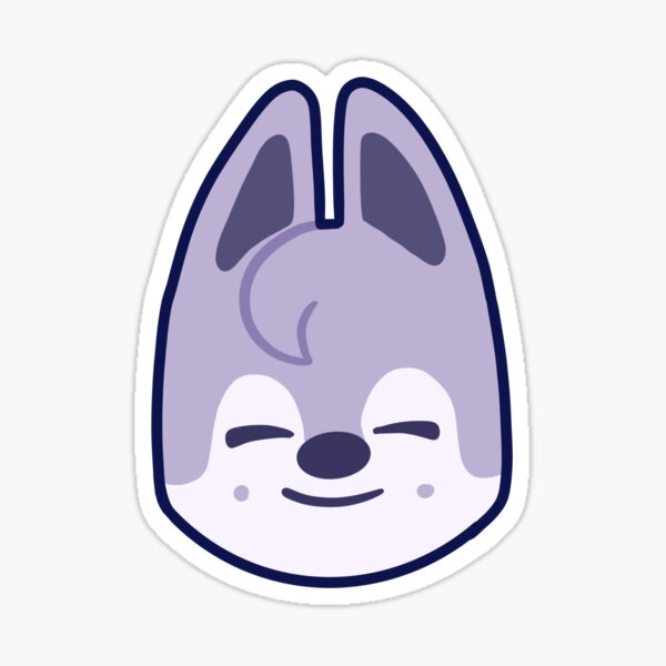 "STRAY KIDS (SKZOO) Bang Chan’s Character Wolf Chan’s Face " Sticker ...