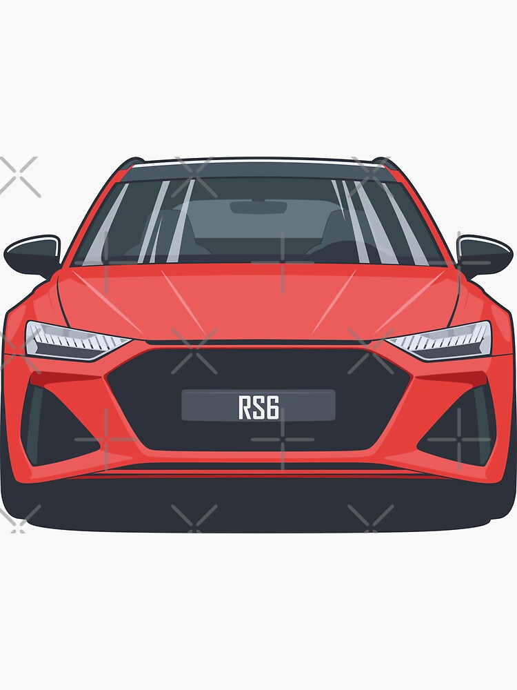 "rs6 c8 - vector drawing" Sticker by yohannlp | Redbubble