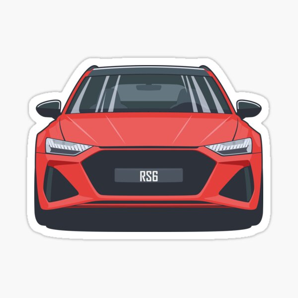 "rs6 c8 - vector drawing" Sticker by yohannlp | Redbubble