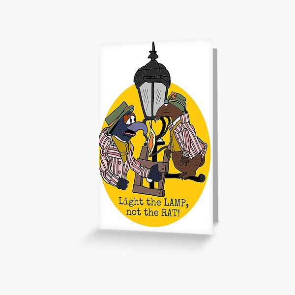 "Light the lamp, not the rat! - Muppet Christmas Carol" Greeting Card ...