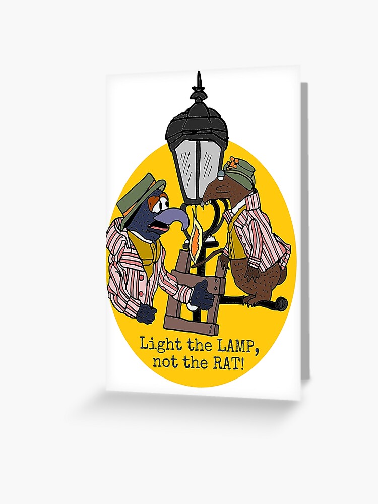 "Light the lamp, not the rat! - Muppet Christmas Carol" Greeting Card ...