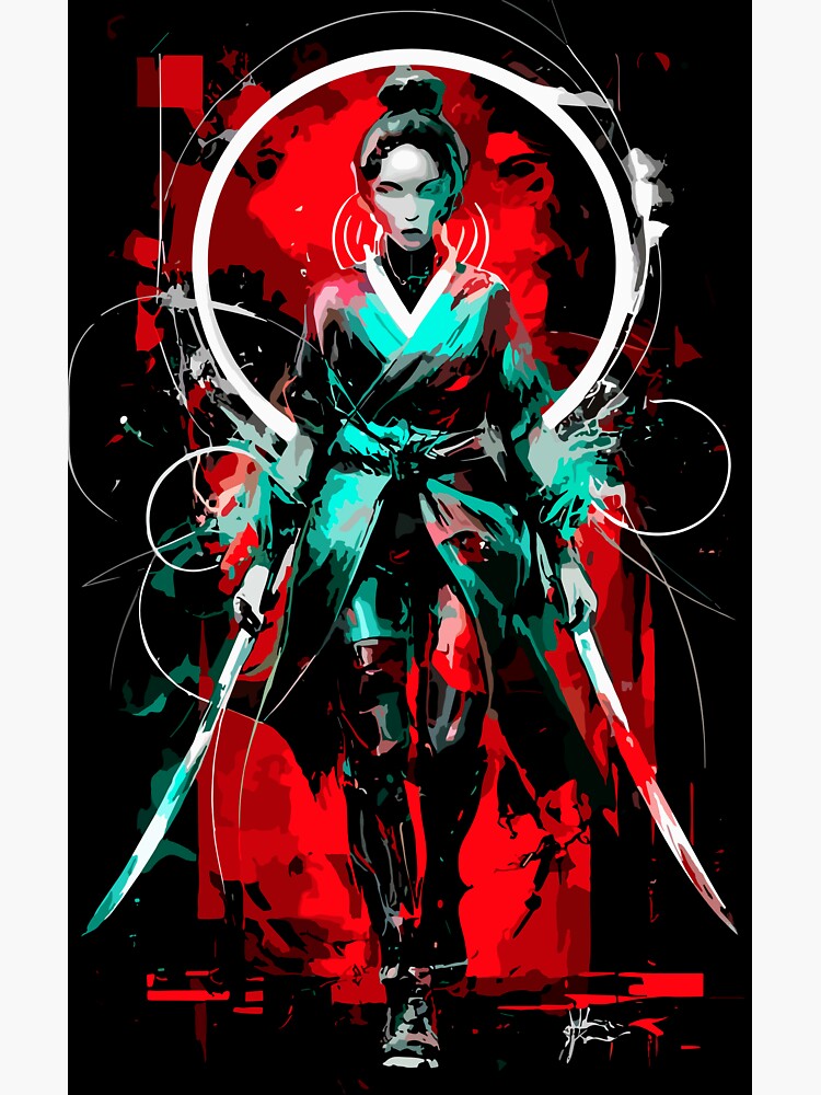 "Cyberpunk Samurai Anime GIRL with Samurai Sword Chanpuru Ronin ...