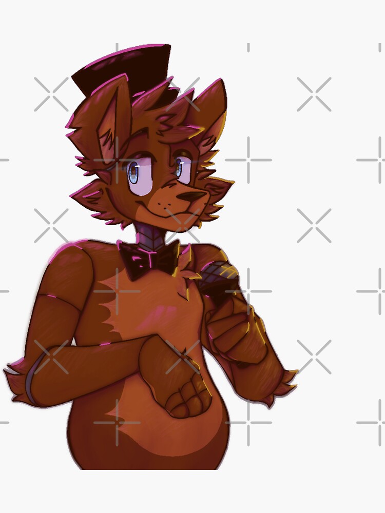 "FNAF Freddy Fazbear" Sticker for Sale by Cyan-kitsy | Redbubble